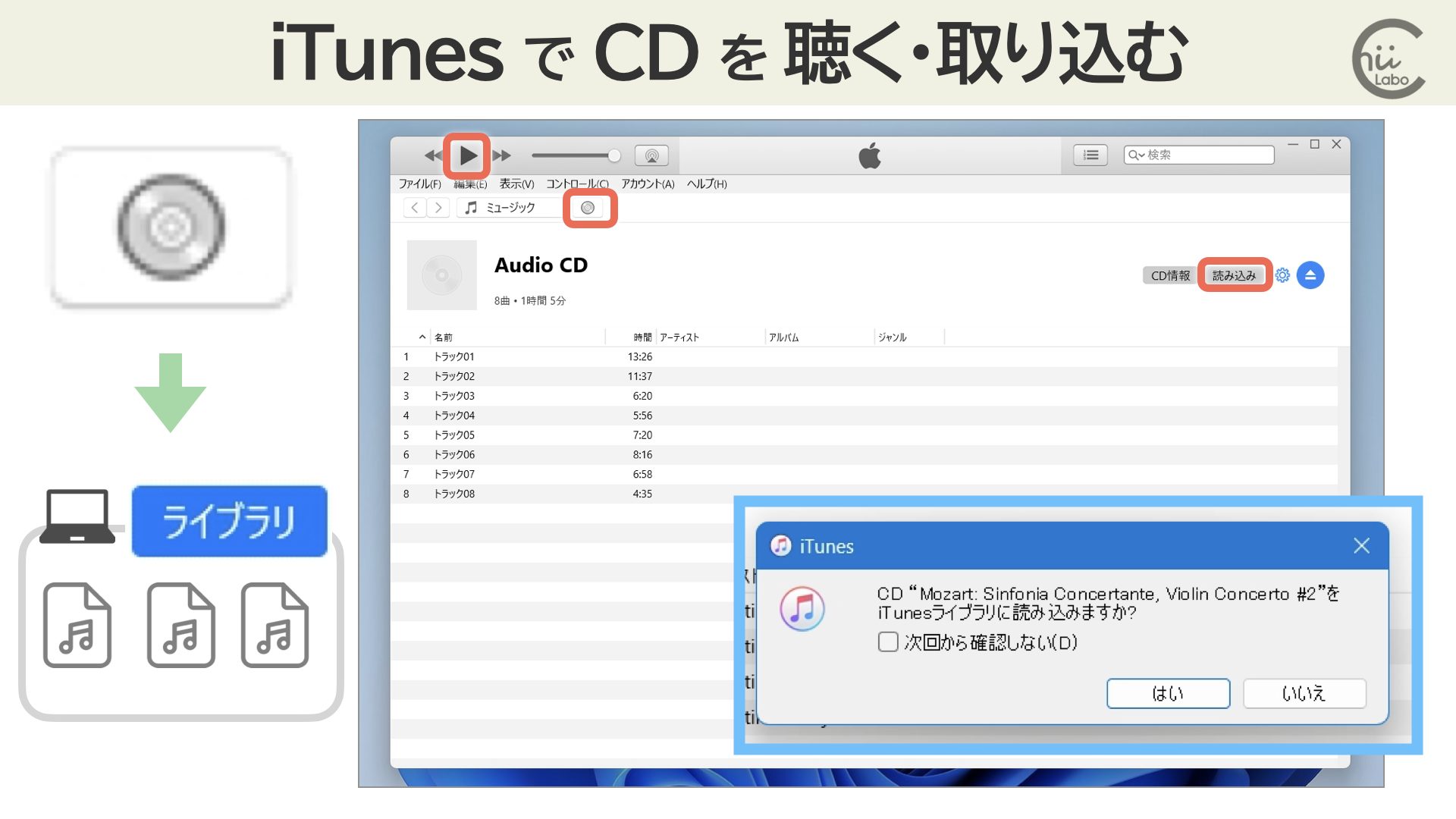 iTunes でパソコンから CD を聴く（Windows） – スマホ教室ちいラボ